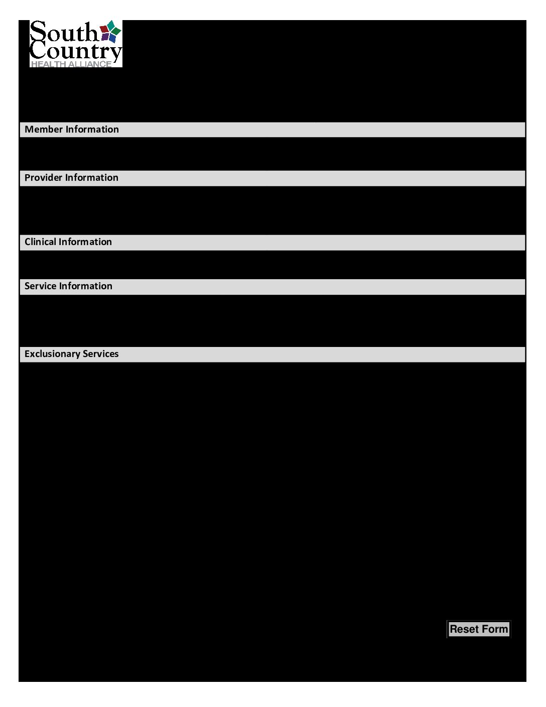 Initial DBT Authorization Form – South Country Health Alliance